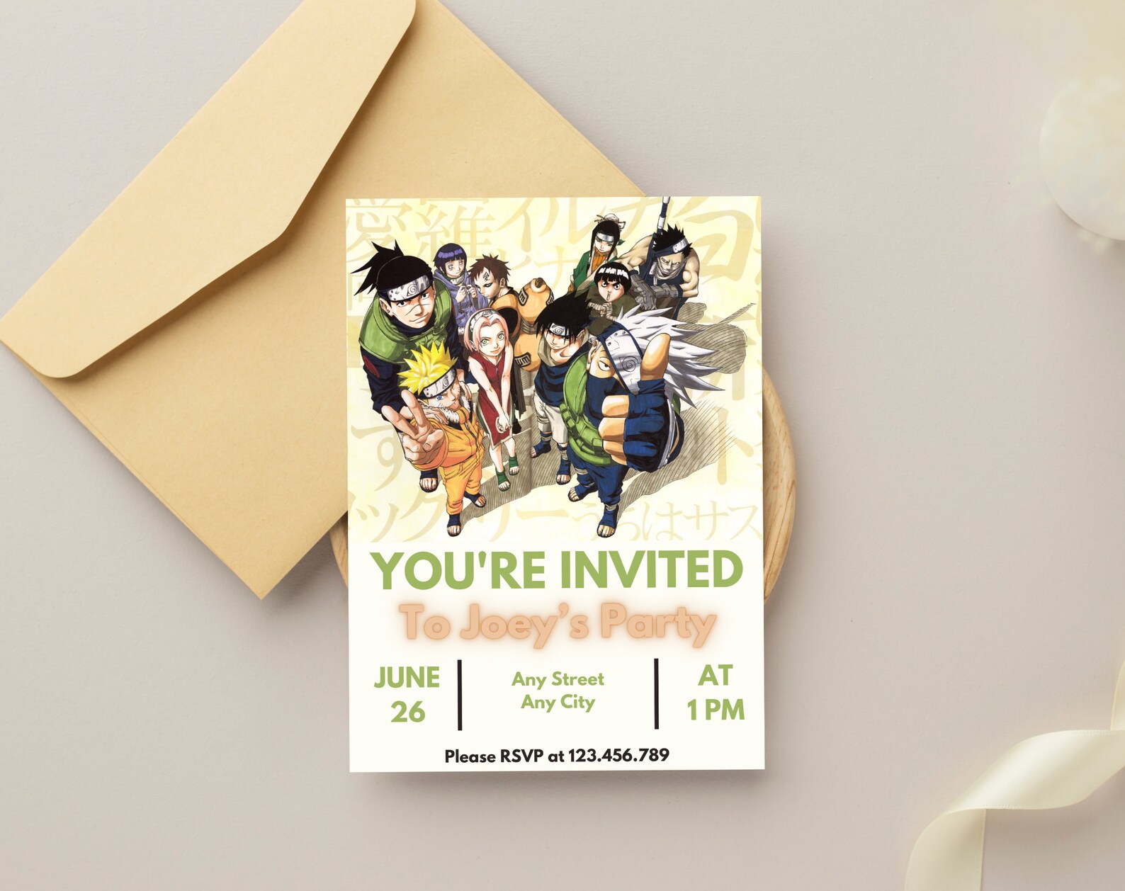 Naruto | Anime | Uzumaki | Manga | Naruto Invitation | Naruto Birthday ...