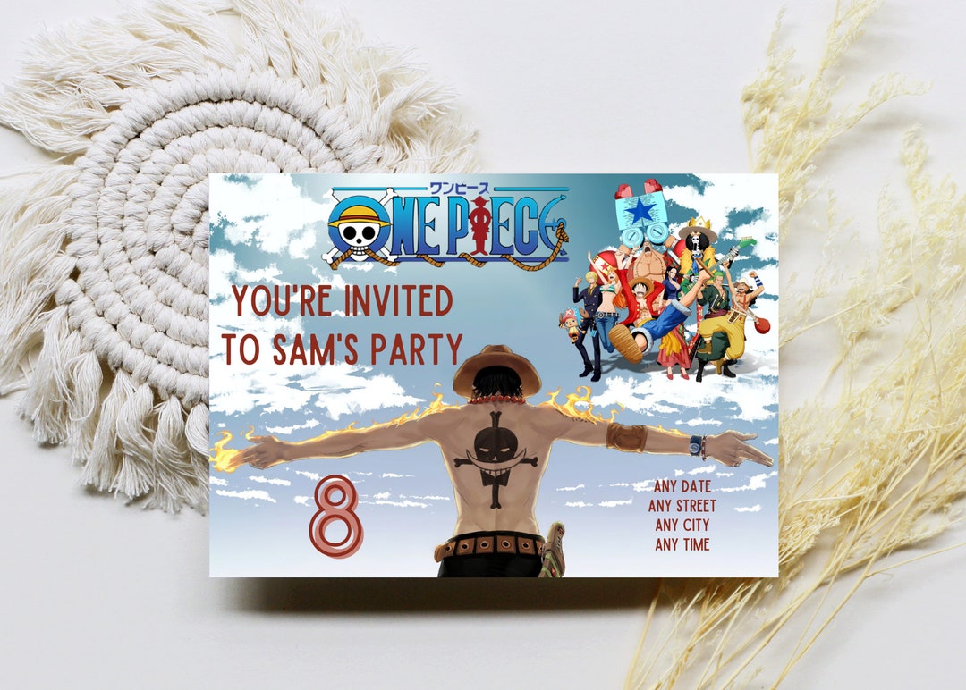 One Piece Invitation | Birthday Invitation | Birthday | Party ...
