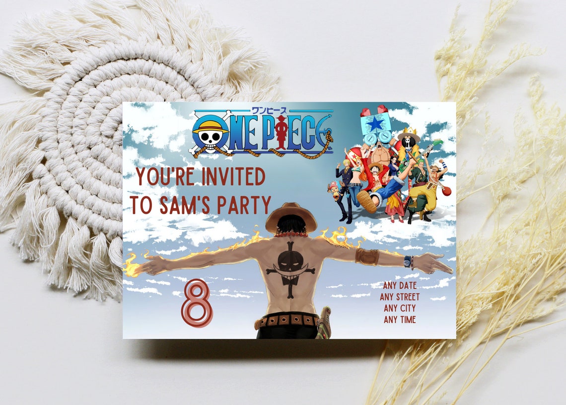 One Piece Invitation | Birthday Invitation | Birthday | Party ...