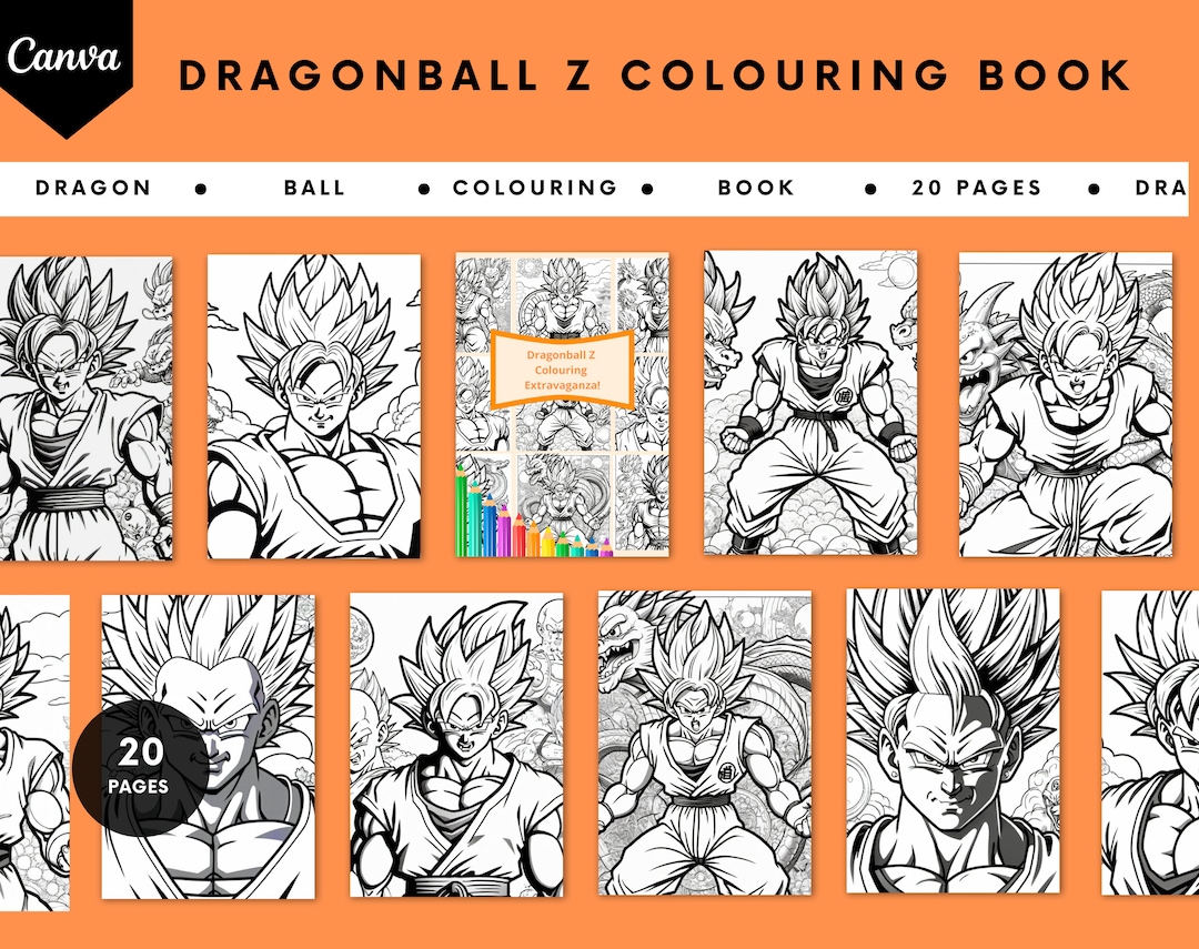 Dragon Ball Z Coloring Book Goku DBZ Anime Coloring Book Gohan Dragon ...