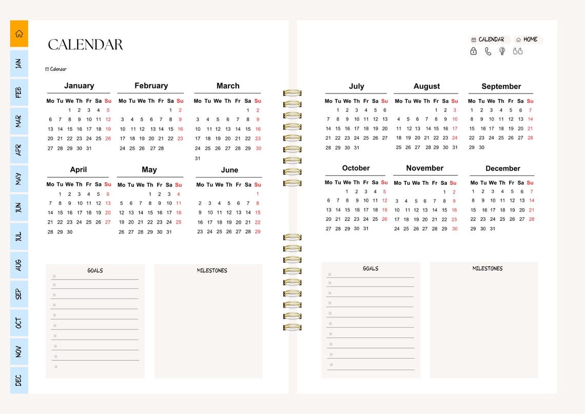 2025 Digital Planner Dragonball Goku Inspired Cover Hyperlinked for ...