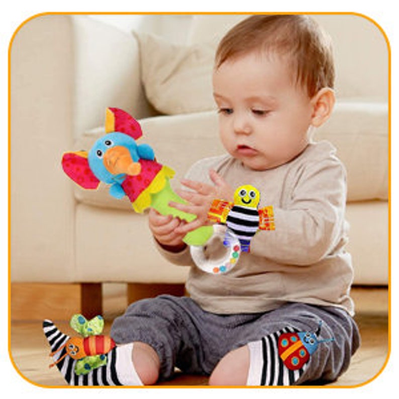 Winice Sensory Toys for Babies With BONUS Elephant Hand Rattle Adorable ...