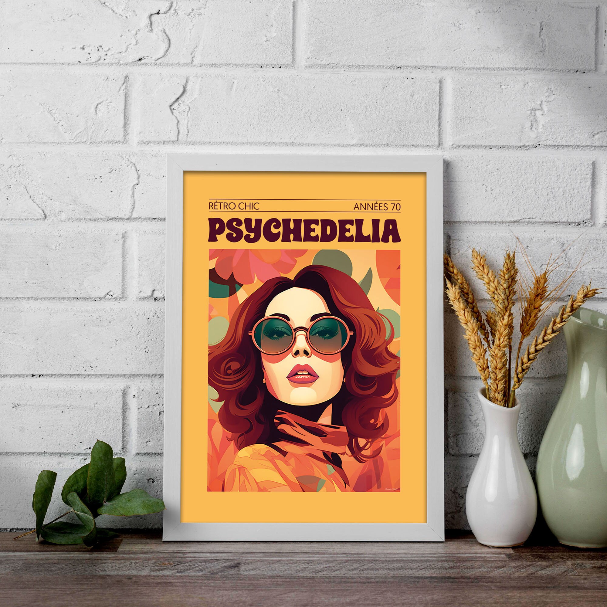 Vintage 70s Poster Printable Pdf File Françoise - Etsy