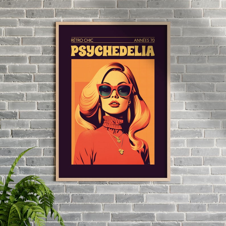 Vintage 70s Poster - Printable Pdf File - Isabelle - Etsy