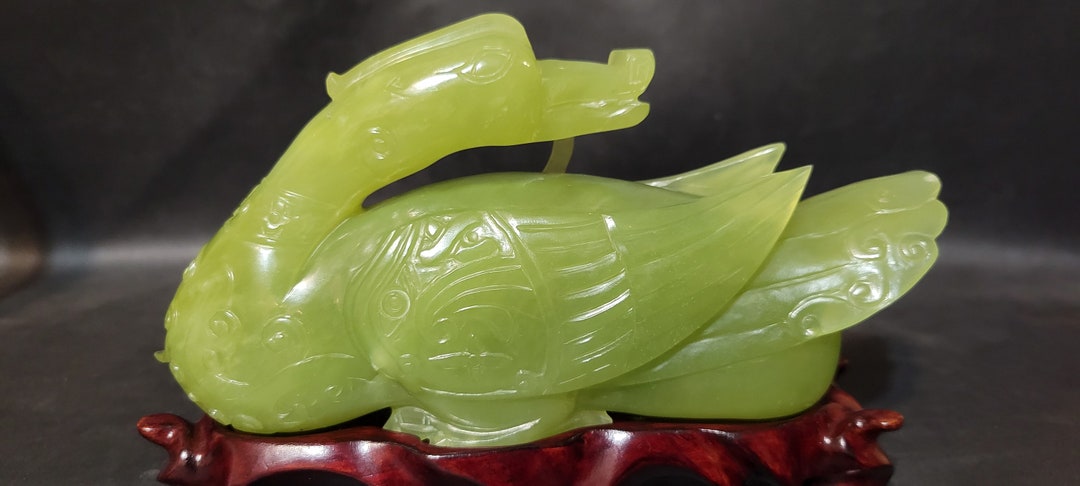 Hand Carved Jade Statue - Etsy