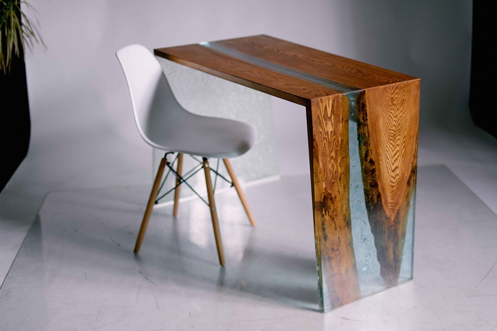Desks Each Piece is Custom Made to Order: Epoxy and Live Edge Wood ...
