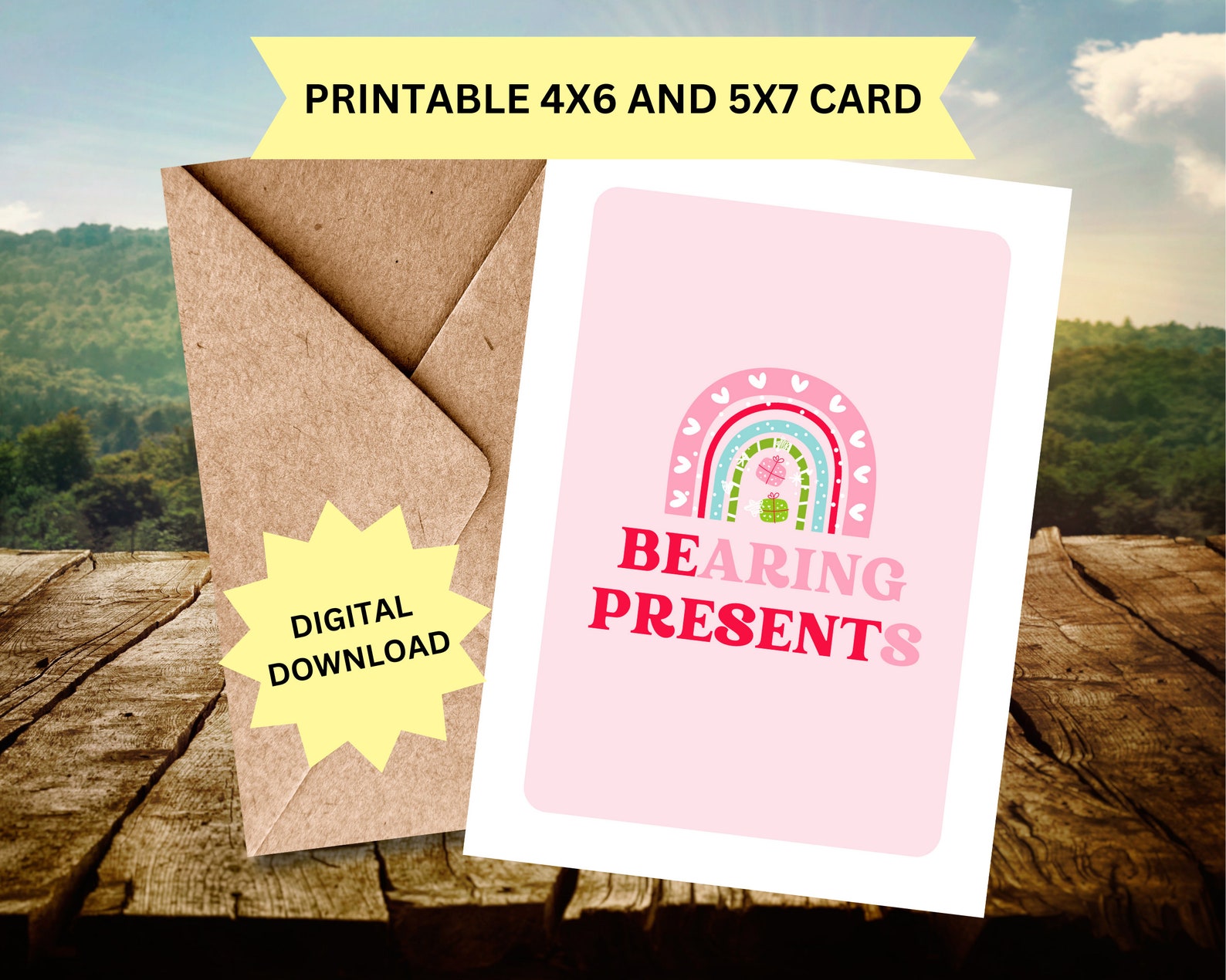 Bearing Presents Printable Blank Card, Card for Single Moms or Anyone ...
