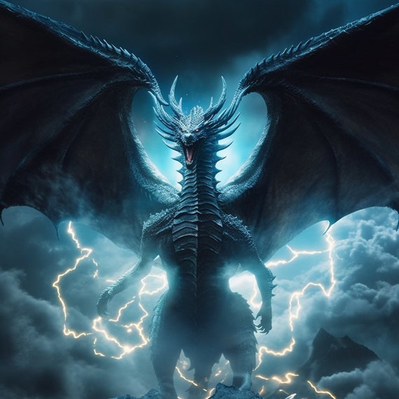 Black Lightning Dragon Wallpaper
