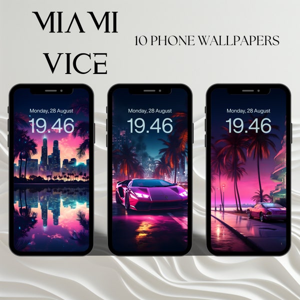 Miami Vice Wallpaper - Etsy