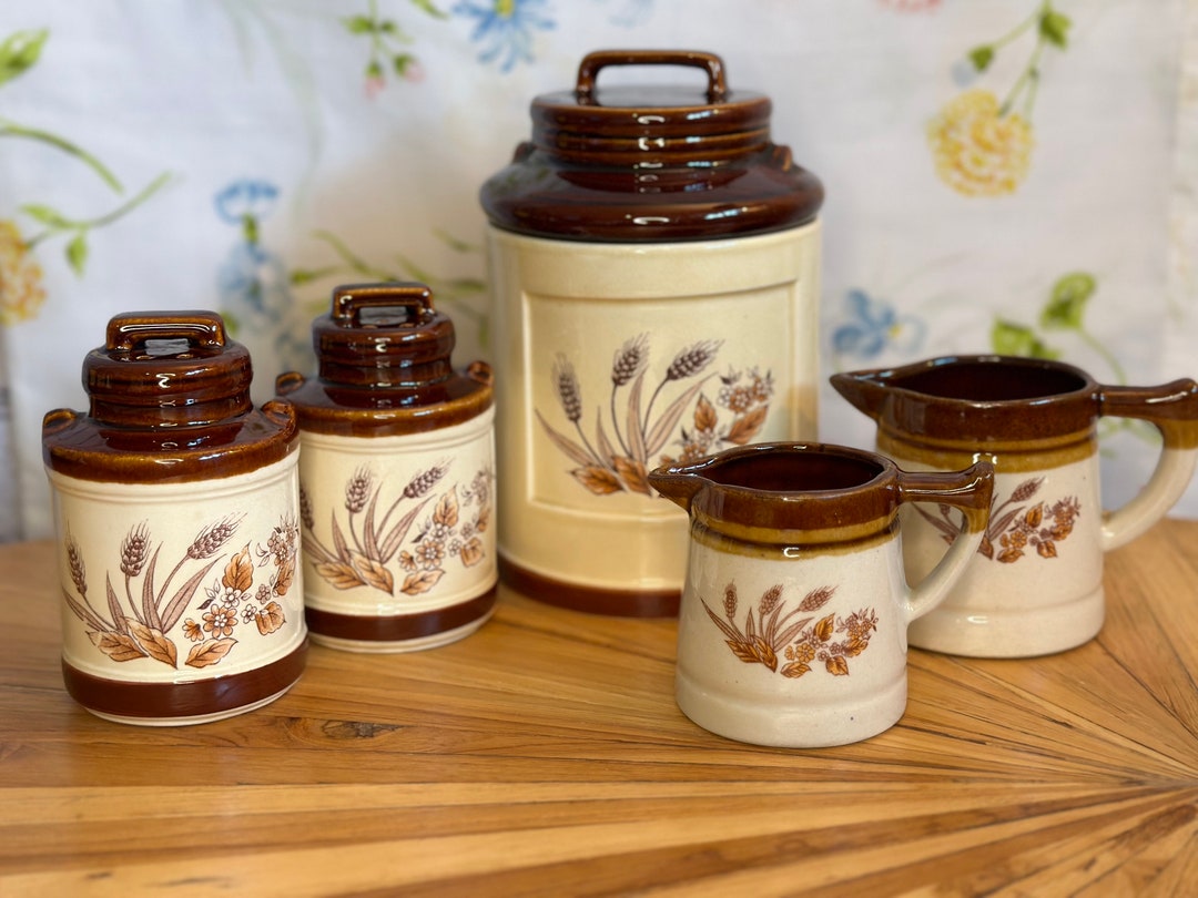 Set of 5 Country Crock Canisters - Etsy