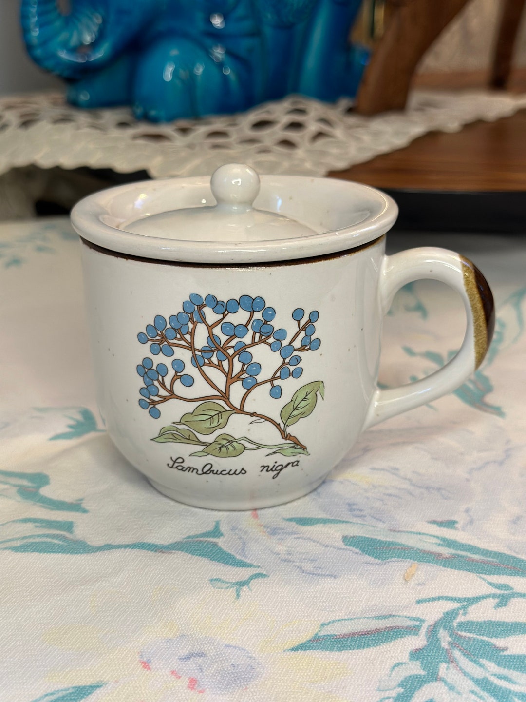 Vintage 3 Piece Japanese Loose Leaf Tea Infuser W/ Sambucus Nigra Print ...