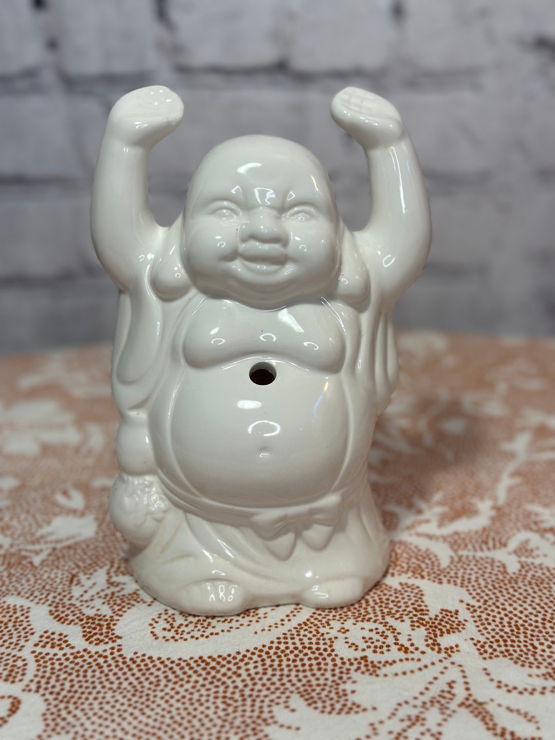 Happy Buddha Incense Burner Figurine Ceramic - Etsy