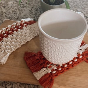 Autumn Macrame Mug Rug Coaster Collection - Etsy