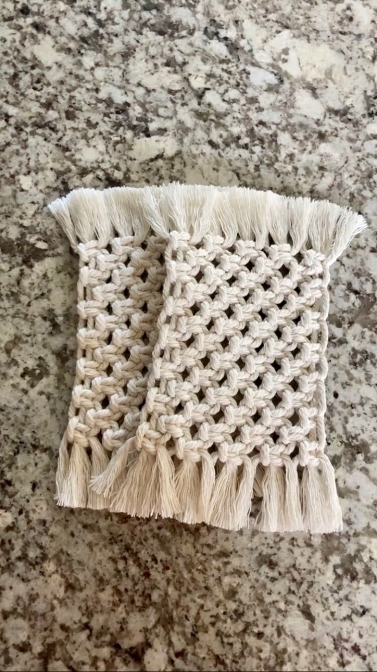 Autumn Macrame Mug Rug Coaster Collection - Etsy