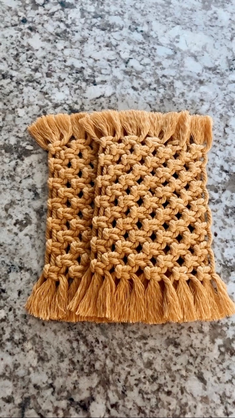 Autumn Macrame Mug Rug Coaster Collection - Etsy