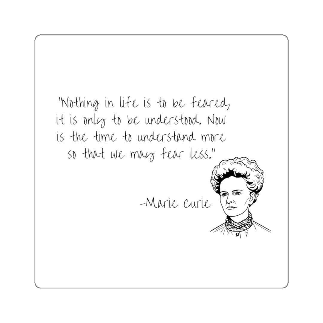 Marie Curie Sticker - Quote Square Sticker Feminism Feminist Women in ...