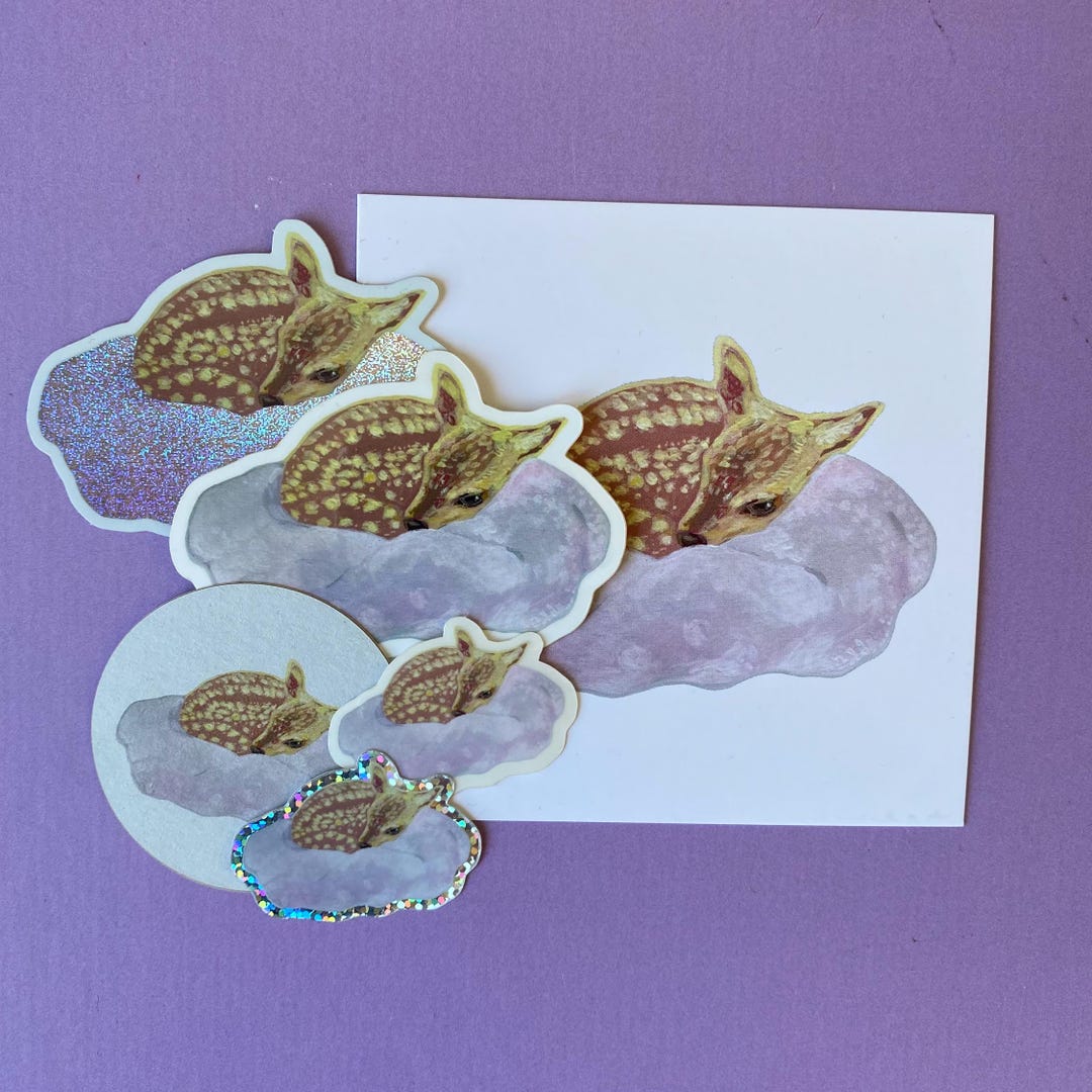 Deer Cloud | Fawn Sticker | Sticker | Vinyl, Pixie Dust, Recycling ...