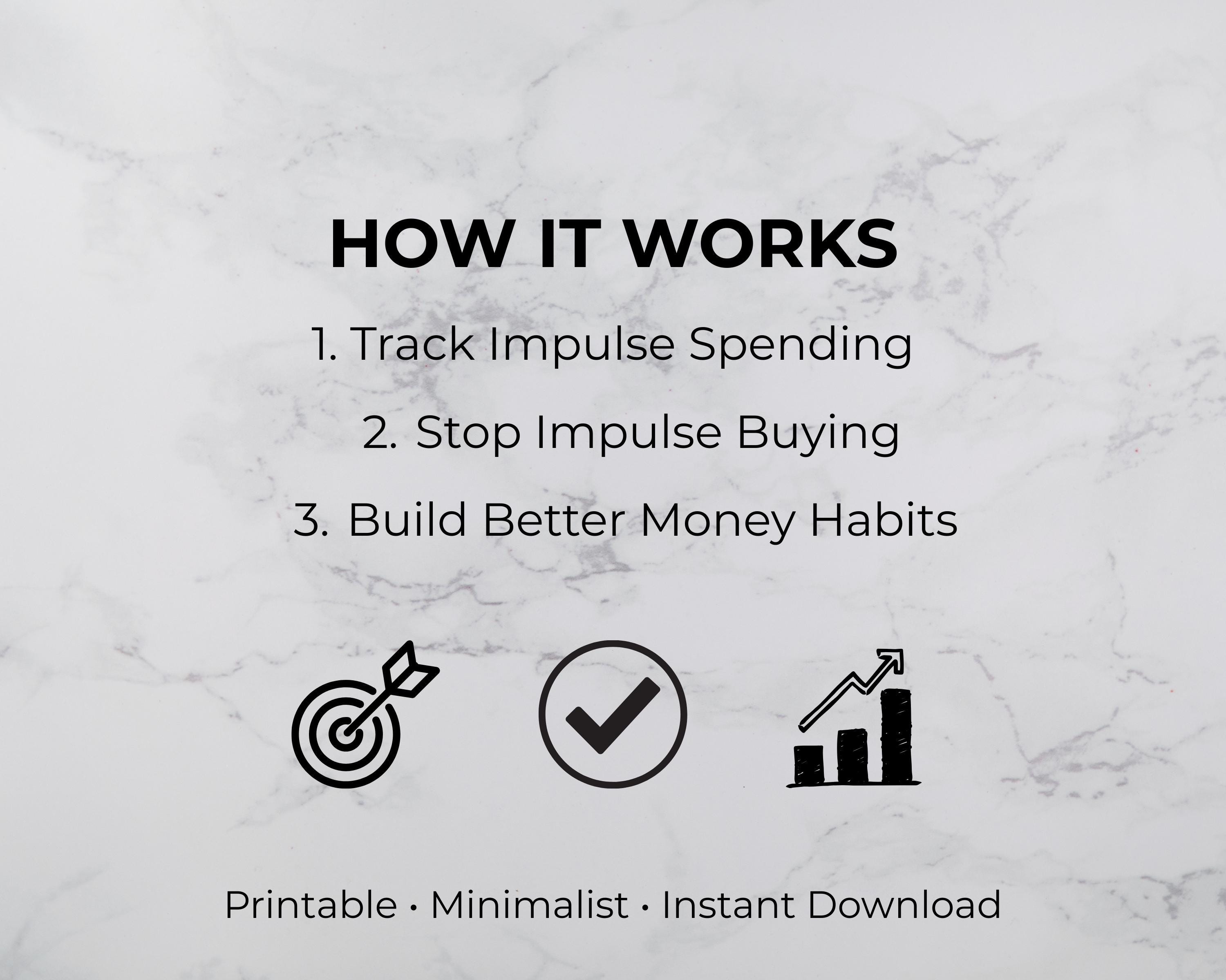 Impulse Purchase Log Printable | Stop Impulse Spending Worksheet | No ...