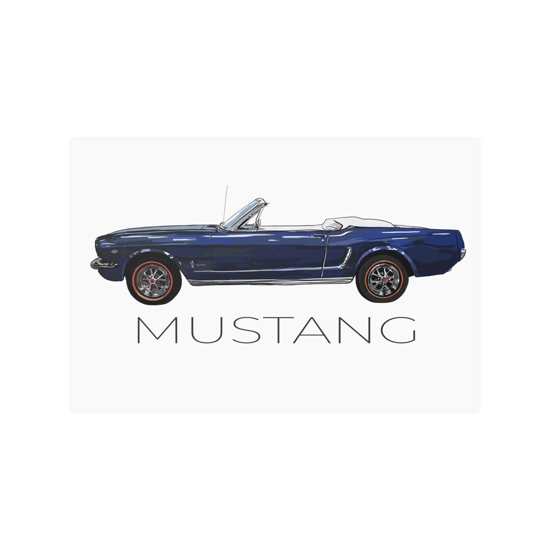1964 Ford Mustang Convertible Satin Posters 210gsm Ford Mustang Gifts ...