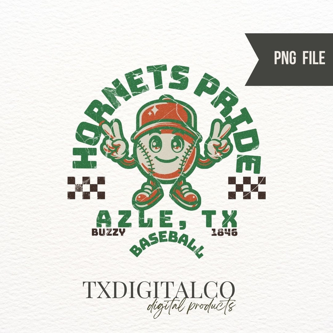 Azle Hornets Baseball Pride SVG & PNG 15x15 High-resolution Team Mascot ...