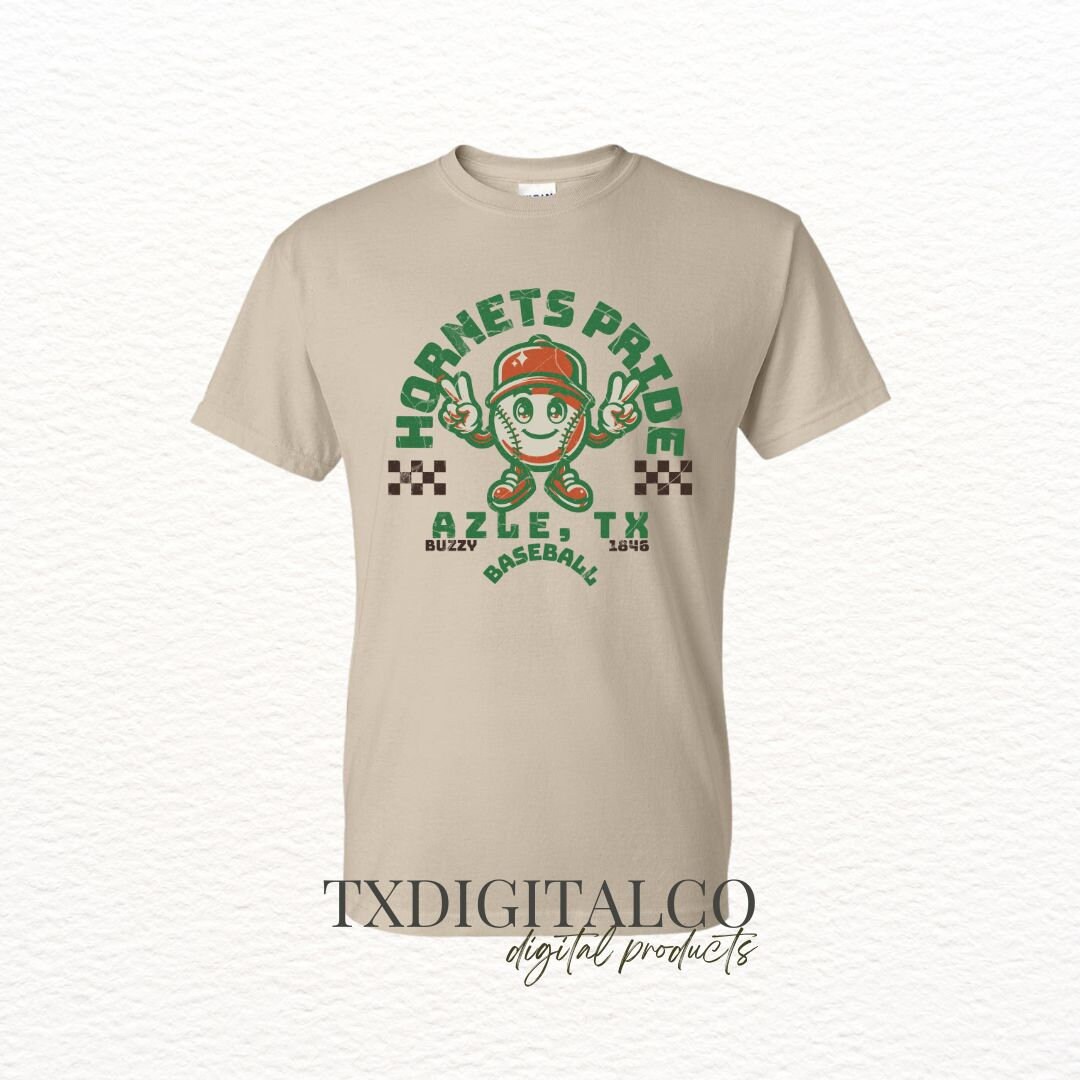 Azle Hornets Baseball Pride SVG & PNG 15x15 High-resolution Team Mascot ...