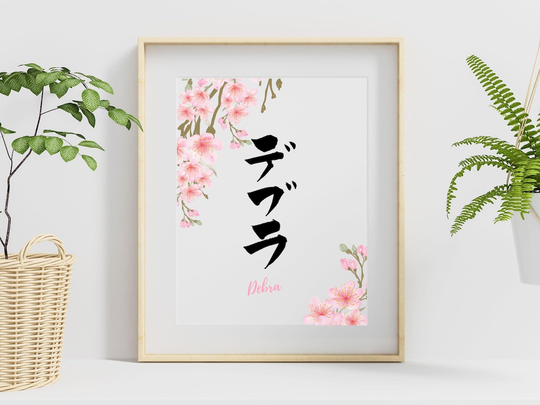 Your Name in Japanese Alphabet Printable Personalized Japanese Katakana ...