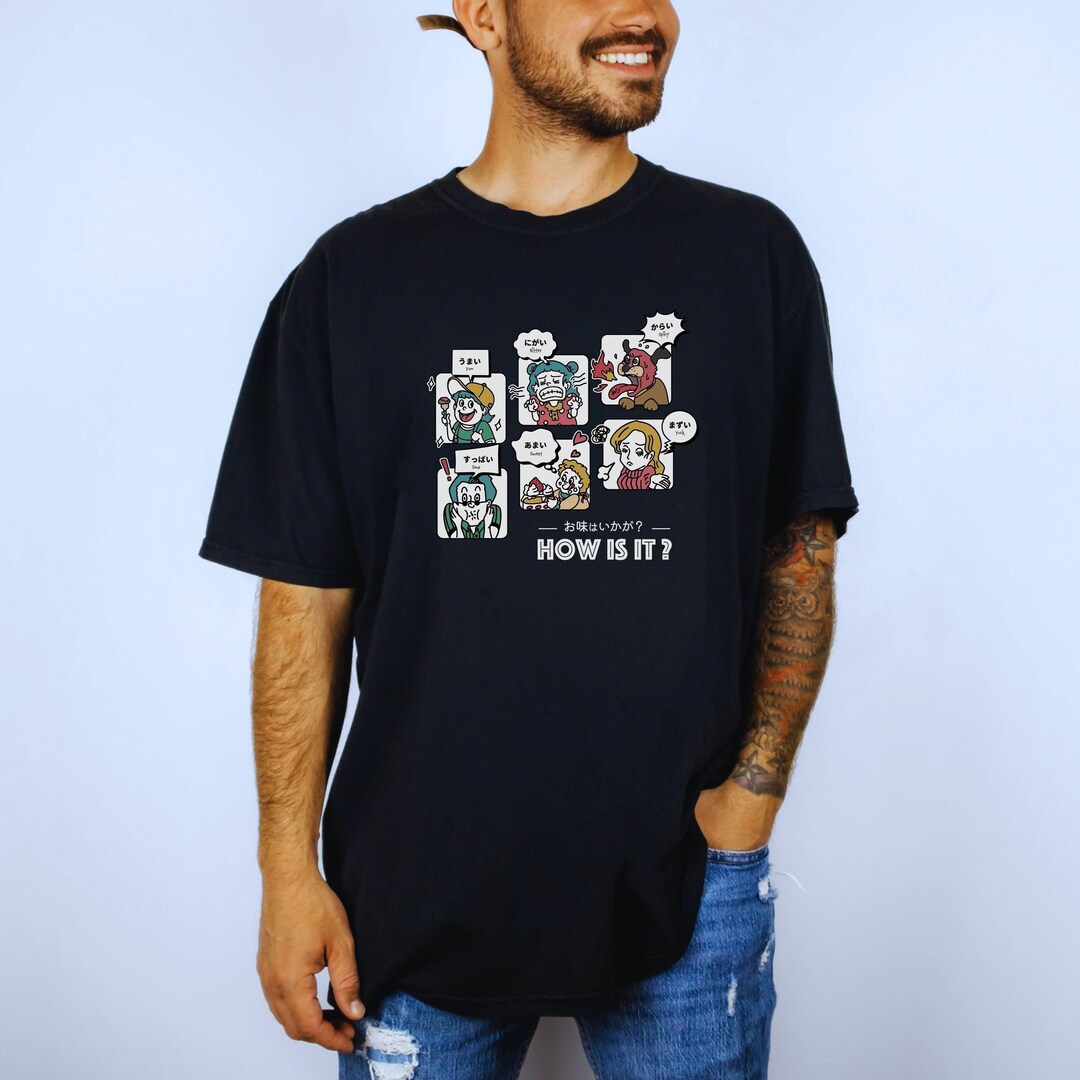 Japanese Expression Study T-shirt: Anime Graphic Tee, Tokyo Streetwear ...