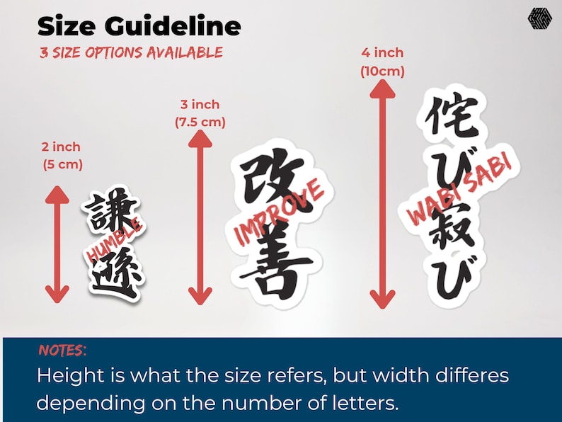 Personalized Japanese Calligraphy Sticker Custom Kanji Word Stickers ...