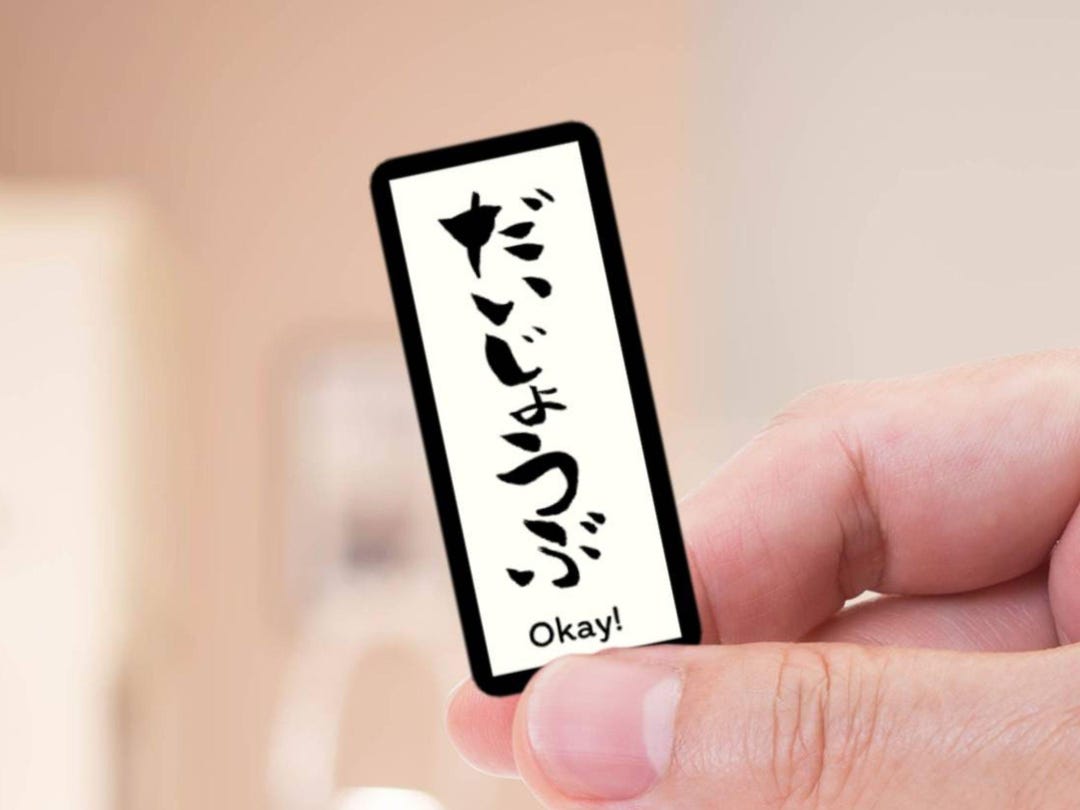 Japanese Hiragana Sticker Japanese Phrase It's Okay in Japanese Funny ...