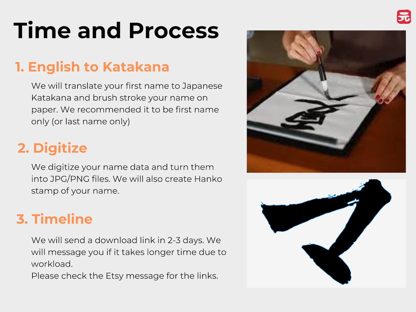 Set of 10 Japanese Calligraphy Name Prints: Katakana Calligraphy Wall ...