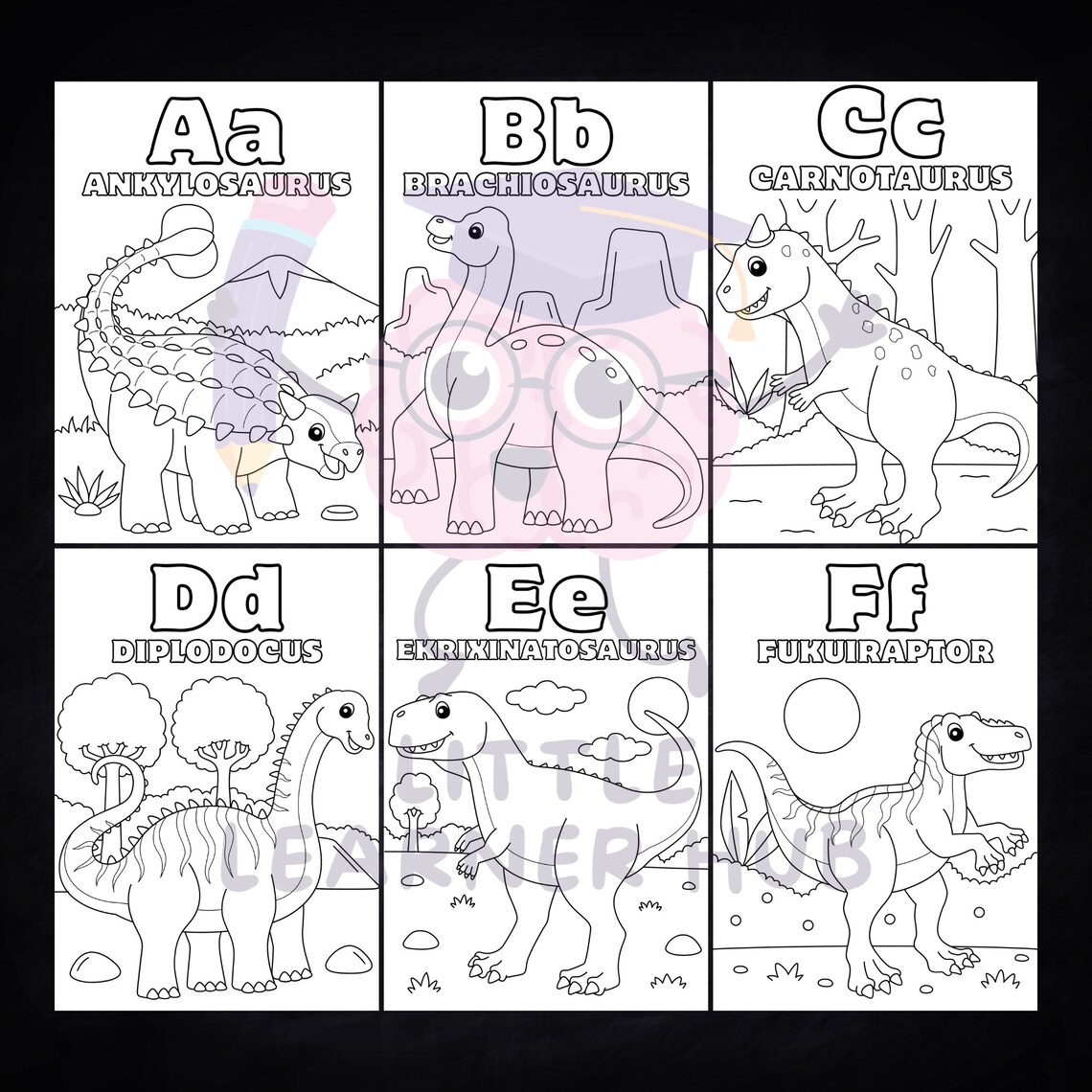 Alphabet Coloring Pages Printable, Dinosaur ABC Coloring Book, Letter ...