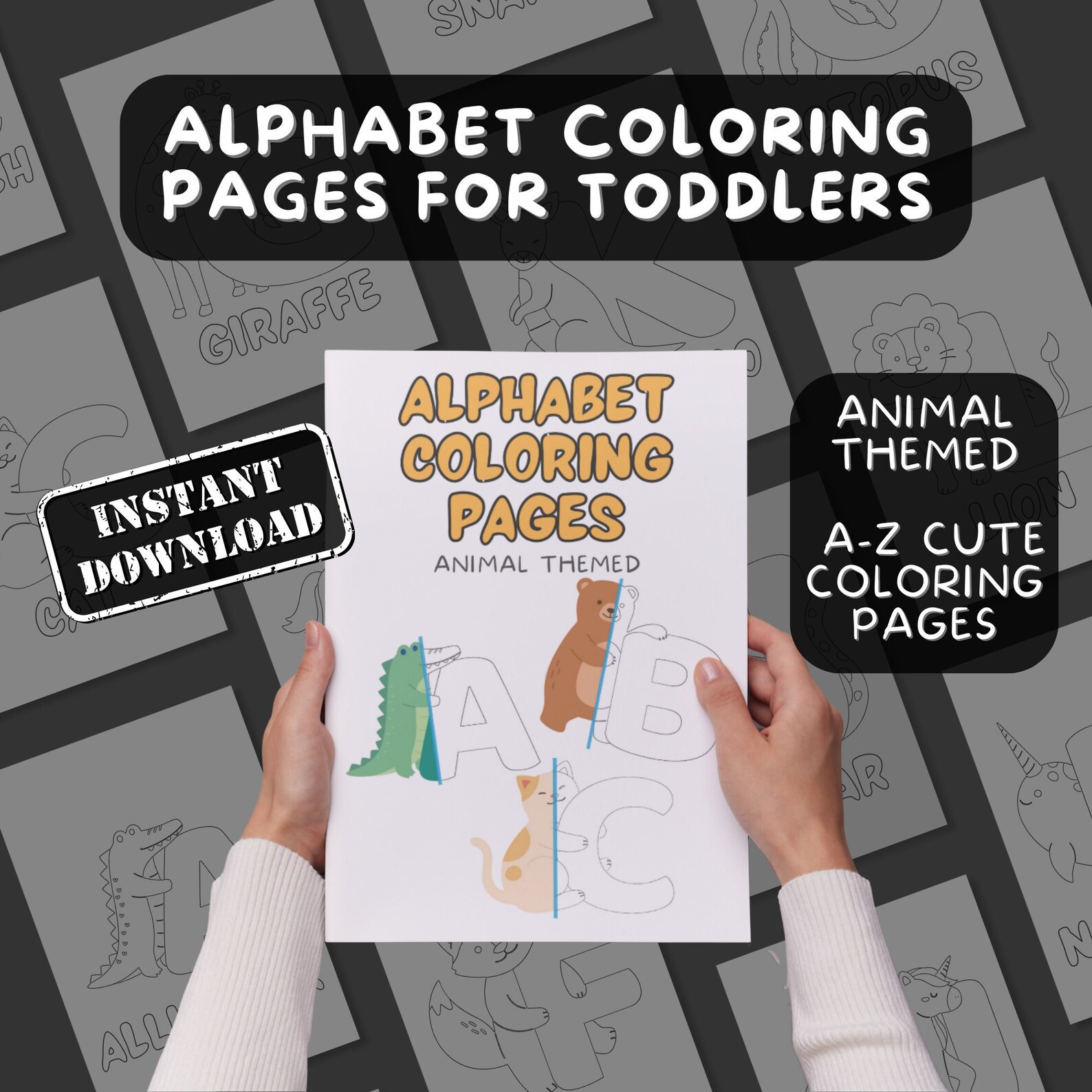 Alphabet Coloring Pages for Toddlers, Animal ABC Coloring Pages ...