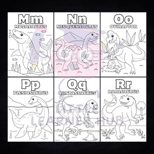 Alphabet Coloring Pages Printable, Dinosaur ABC Coloring Book, Letter ...