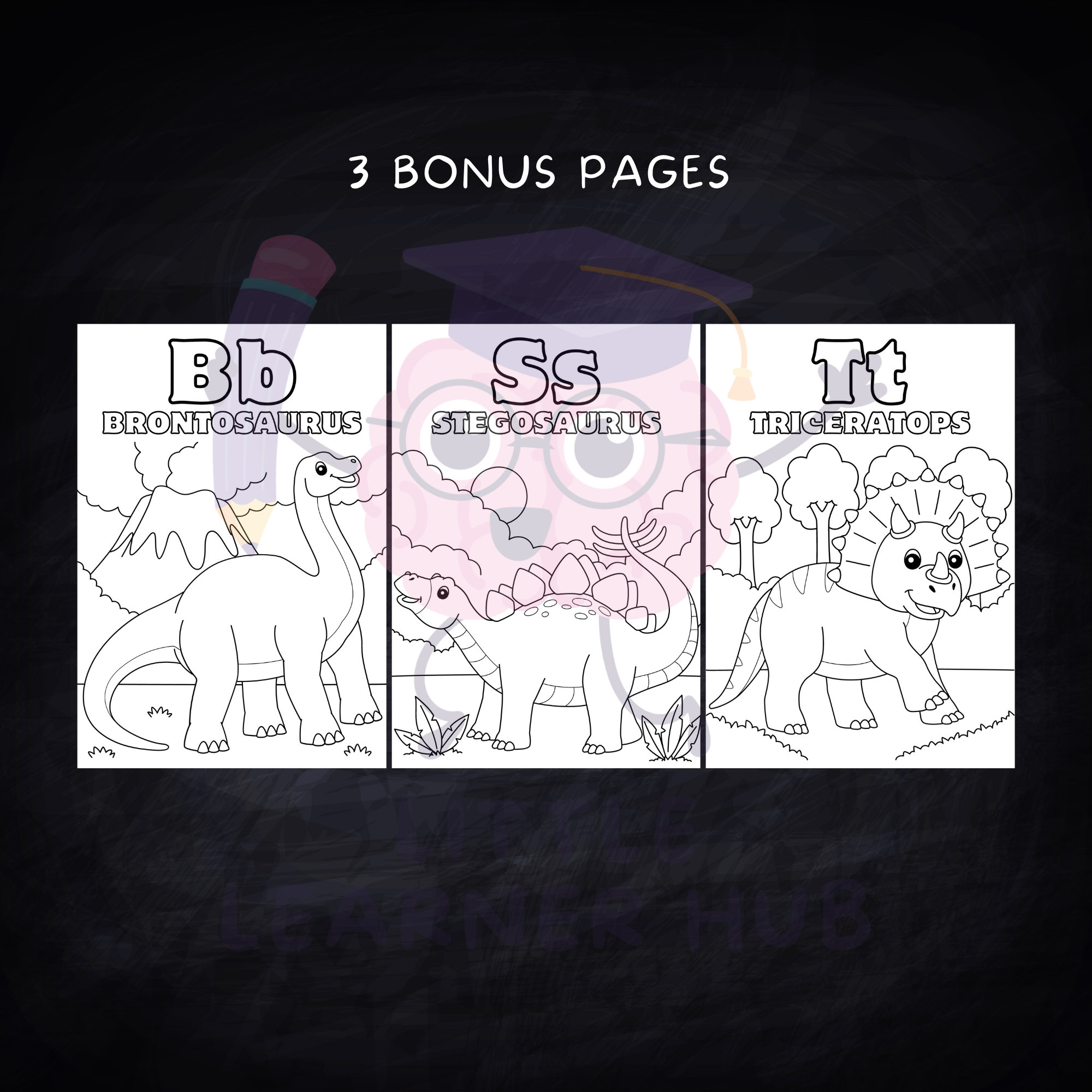 Alphabet Coloring Pages Printable, Dinosaur ABC Coloring Book, Letter ...