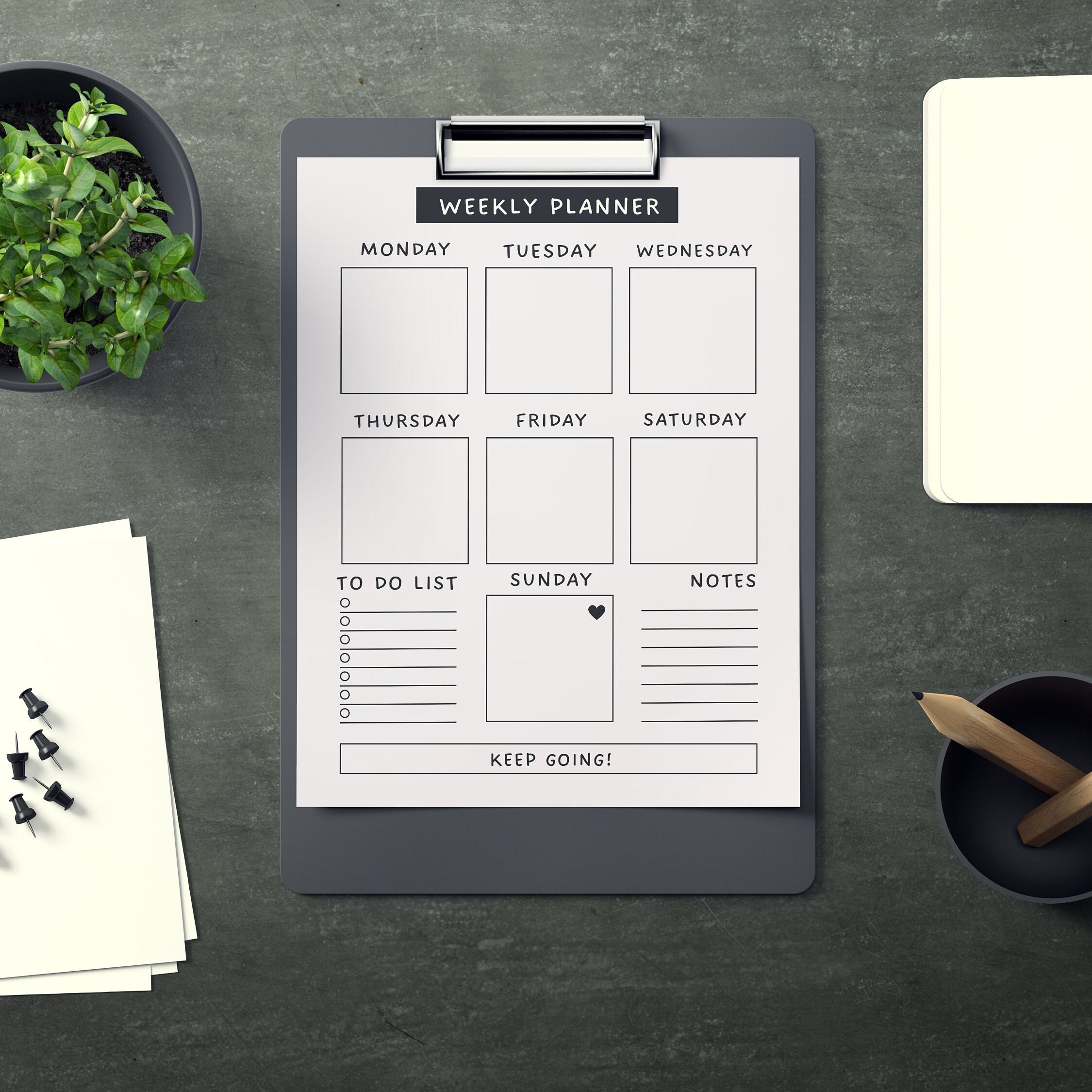 Weekly Planner Efficient Weekly Planner Stay Organized and - Etsy