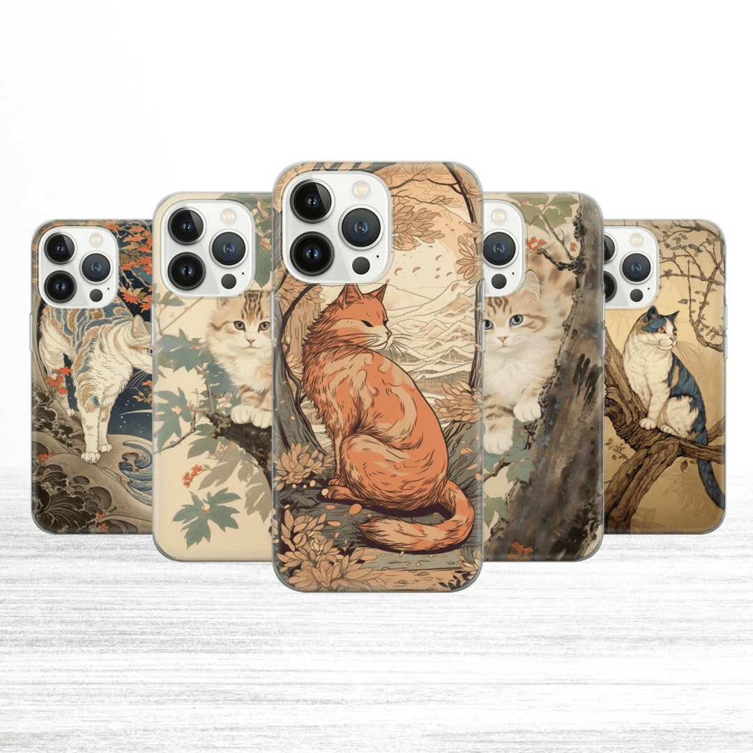 Maneki-neko Phone Japanese Cat Cover Fit for iPhone 15 14 13 - Etsy