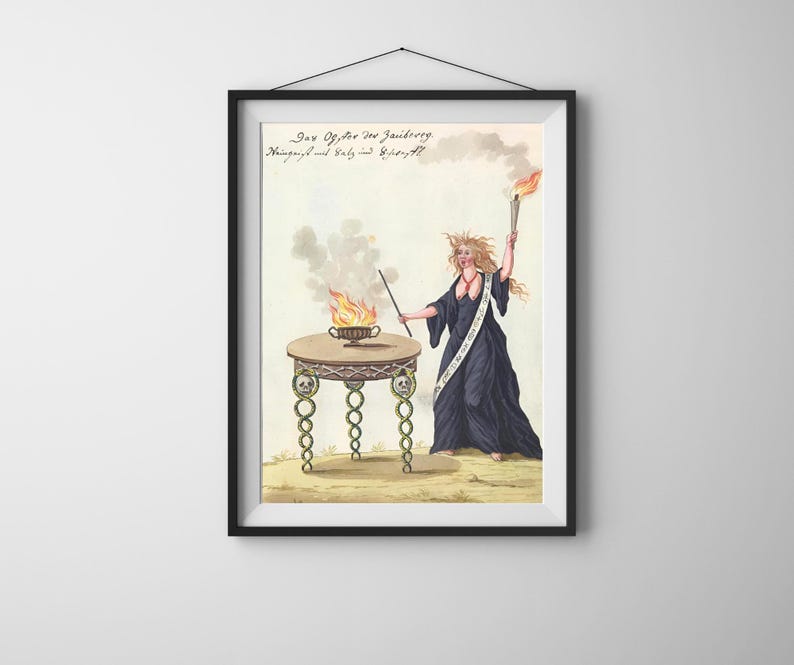 Ritual of the Witch Fine Art Print! Vintage Art, Devil, Ghosts, Witches ...