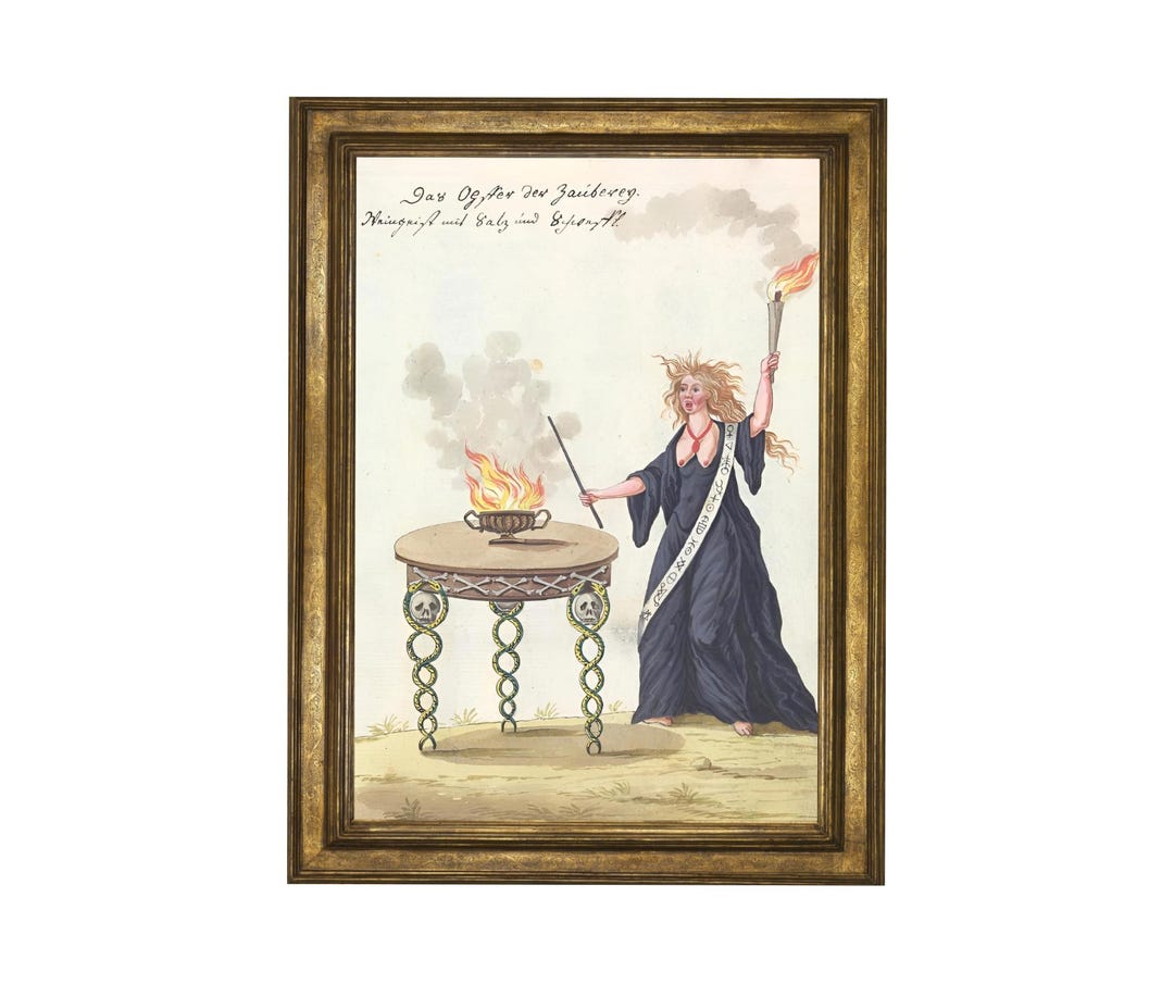 Ritual of the Witch Fine Art Print! Vintage Art, Devil, Ghosts, Witches ...