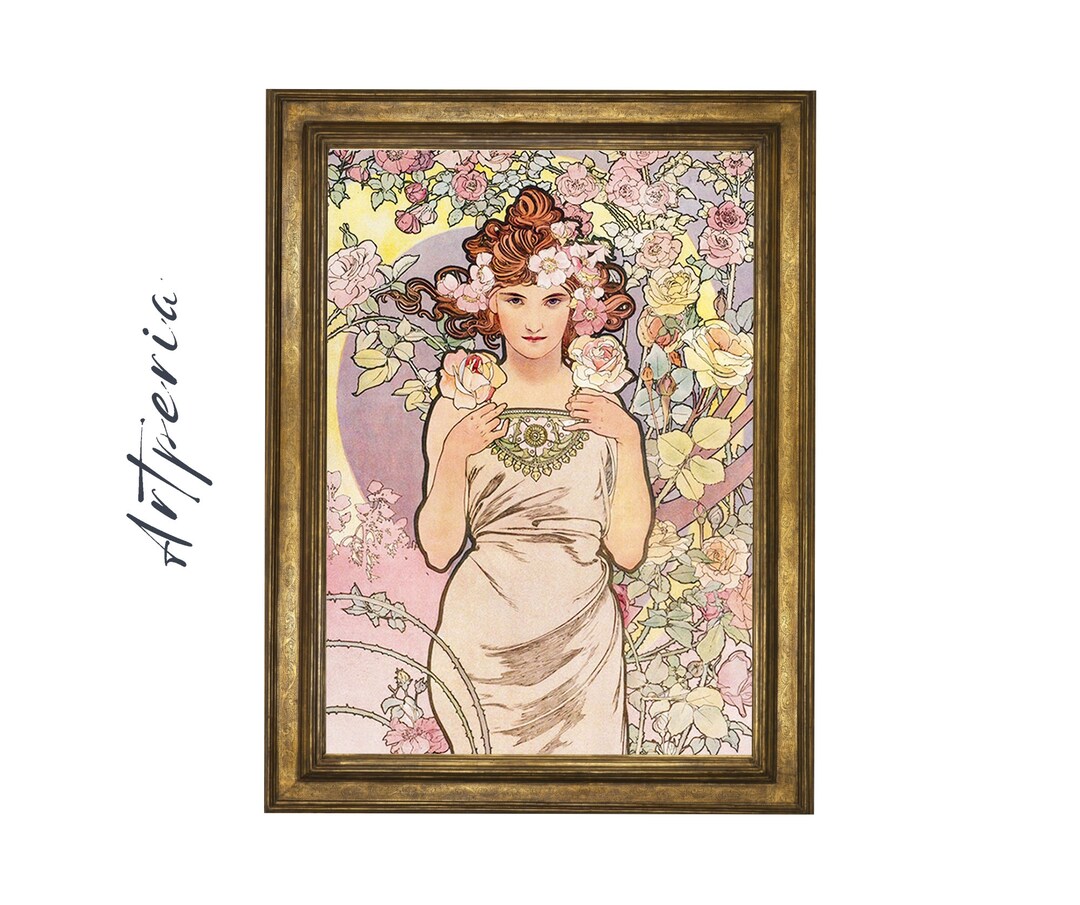 Alphonse Mucha Print Fine Art Print. Mucha, Evening Star, Art Nouveau ...