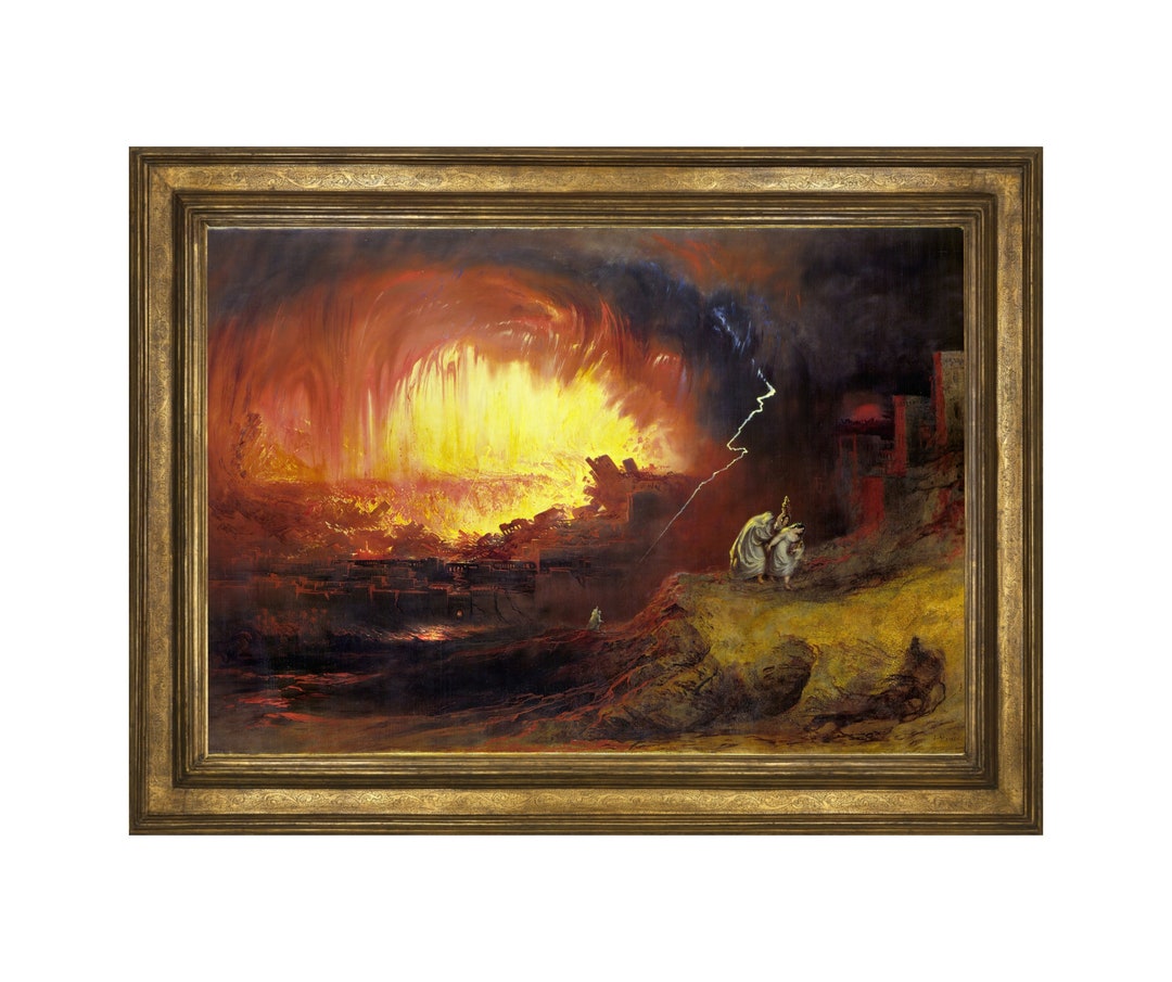 Sodom and Gomorrah Print. Classic 19th-century Fine Art Painting ...