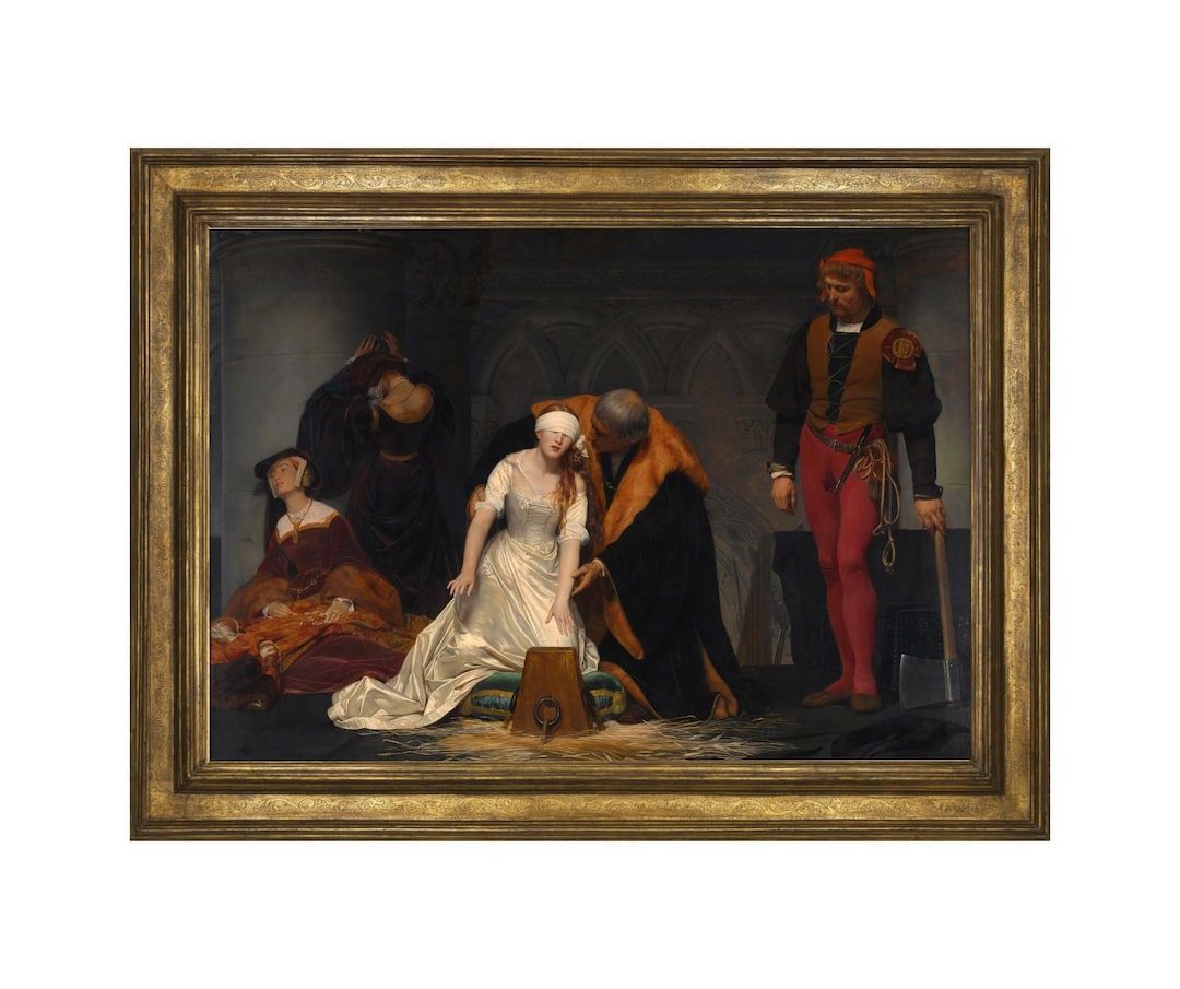 Jane Grey Print. Lady Grey, Queen, Paul Delaroche, French Painting ...