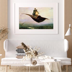 Flying Carpet Print. Classic Fine Art Painting, Grimm, Mythology, Fairy ...