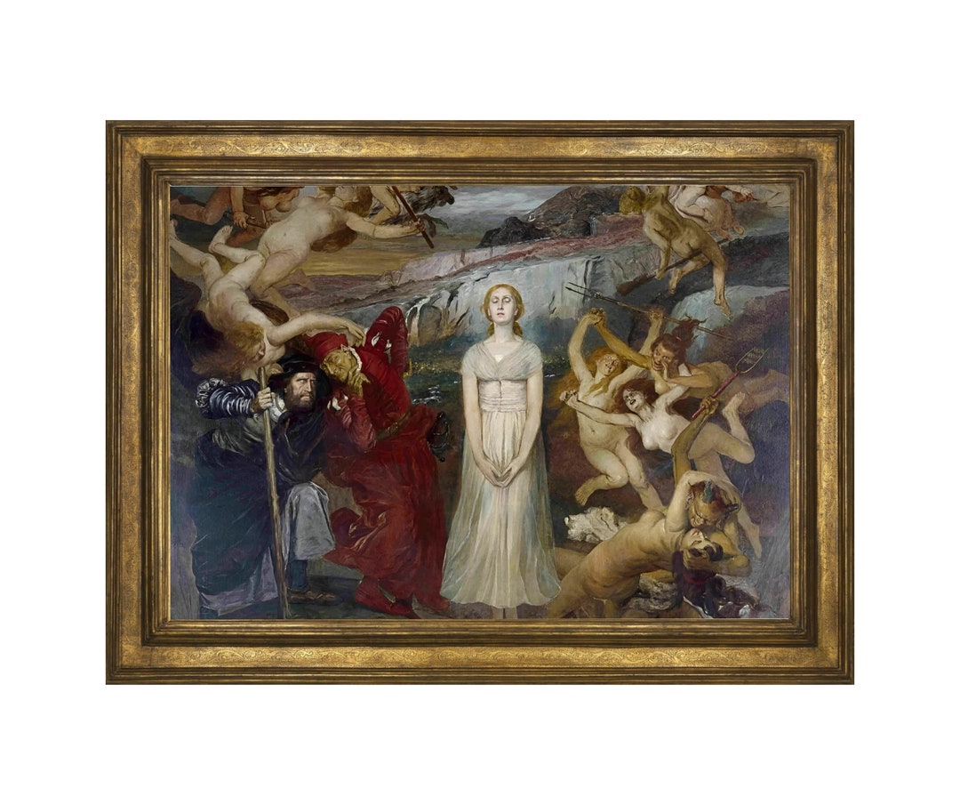 Walpurgisnacht druck. Fine Art. Hexendruck, Kunstdruck, Fritz Roeber ...