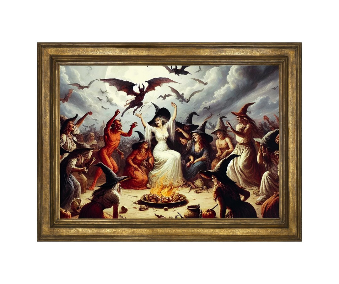 Witch Dance, Devil Dance Various Colors! Fine Art Print! Vintage Art ...