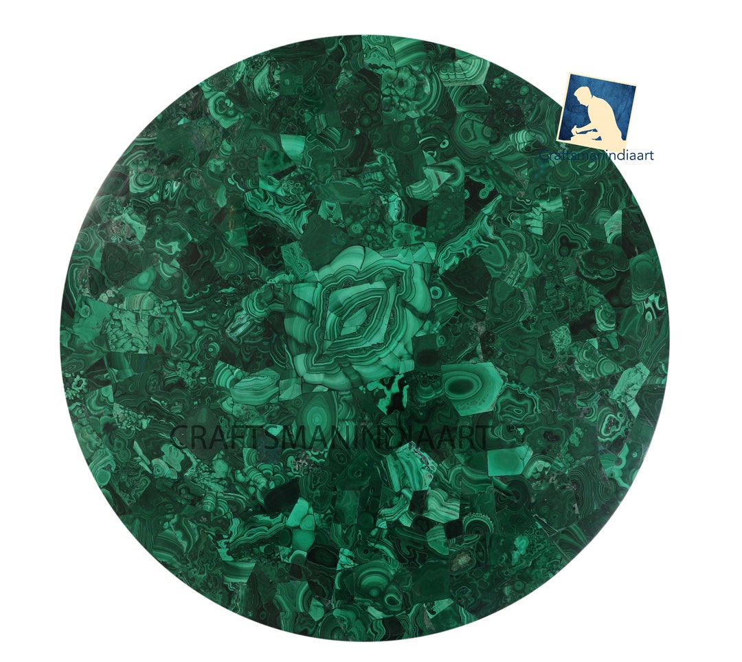 Green Malachite Marble Dining Table Top Coffee, Side, Living Room ...