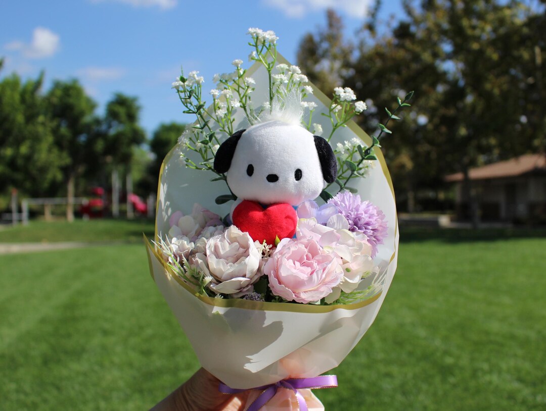 Sanrio Pochacco Bouquet, Sanrio Heart Series, Sanrio, Sanrio Plush, Sanrio Gifts, Kawaii Sanrio ...