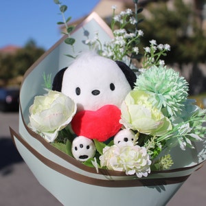 Sanrio Pochacco Bouquet, Sanrio Heart Series, Sanrio, Sanrio Plush, Sanrio Gifts, Kawaii Sanrio ...