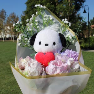Sanrio Pochacco Bouquet, Sanrio Heart Series, Sanrio, Sanrio Plush, Sanrio Gifts, Kawaii Sanrio ...