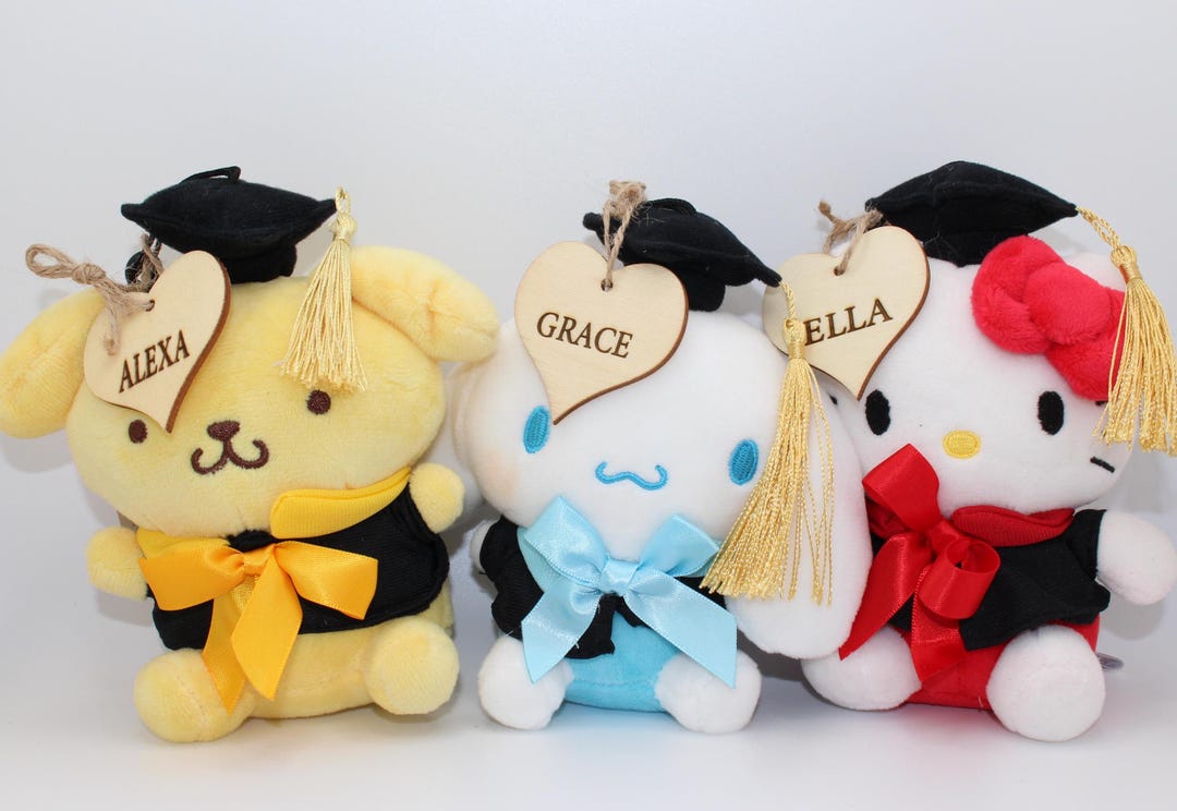 Sanrio Plush Personalized Name Tag, Sanrio Graduation Series, Sanrio ...