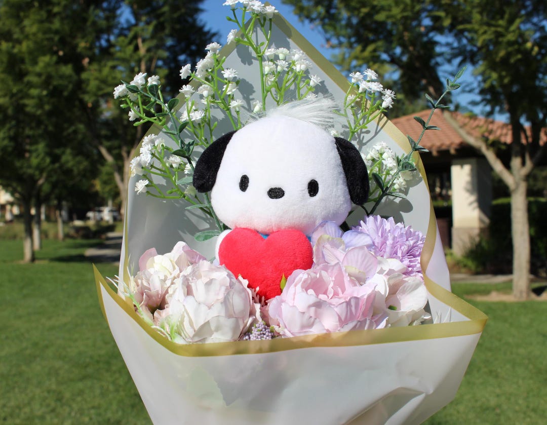 Sanrio Pochacco Bouquet, Sanrio Heart Series, Sanrio, Sanrio Plush, Sanrio Gifts, Kawaii Sanrio ...
